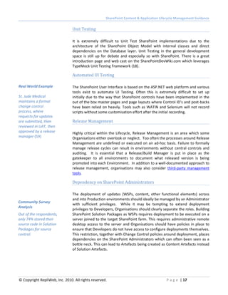 Share point content and application lifecycle management guidance | PDF