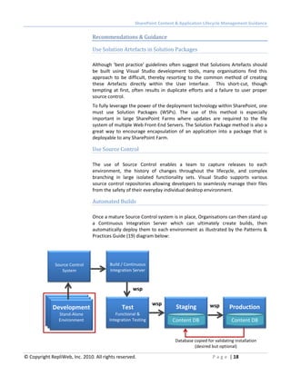 Share point content and application lifecycle management guidance | PDF
