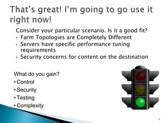 SharePoint content deployment presentation | PPTX