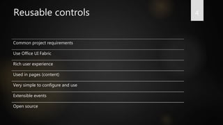 PnP reusable controls, property pane controls and PnPJS library | PPTX