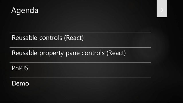 PnP reusable controls, property pane controls and PnPJS library PnP reusable controls, property pane controls and PnPJS library