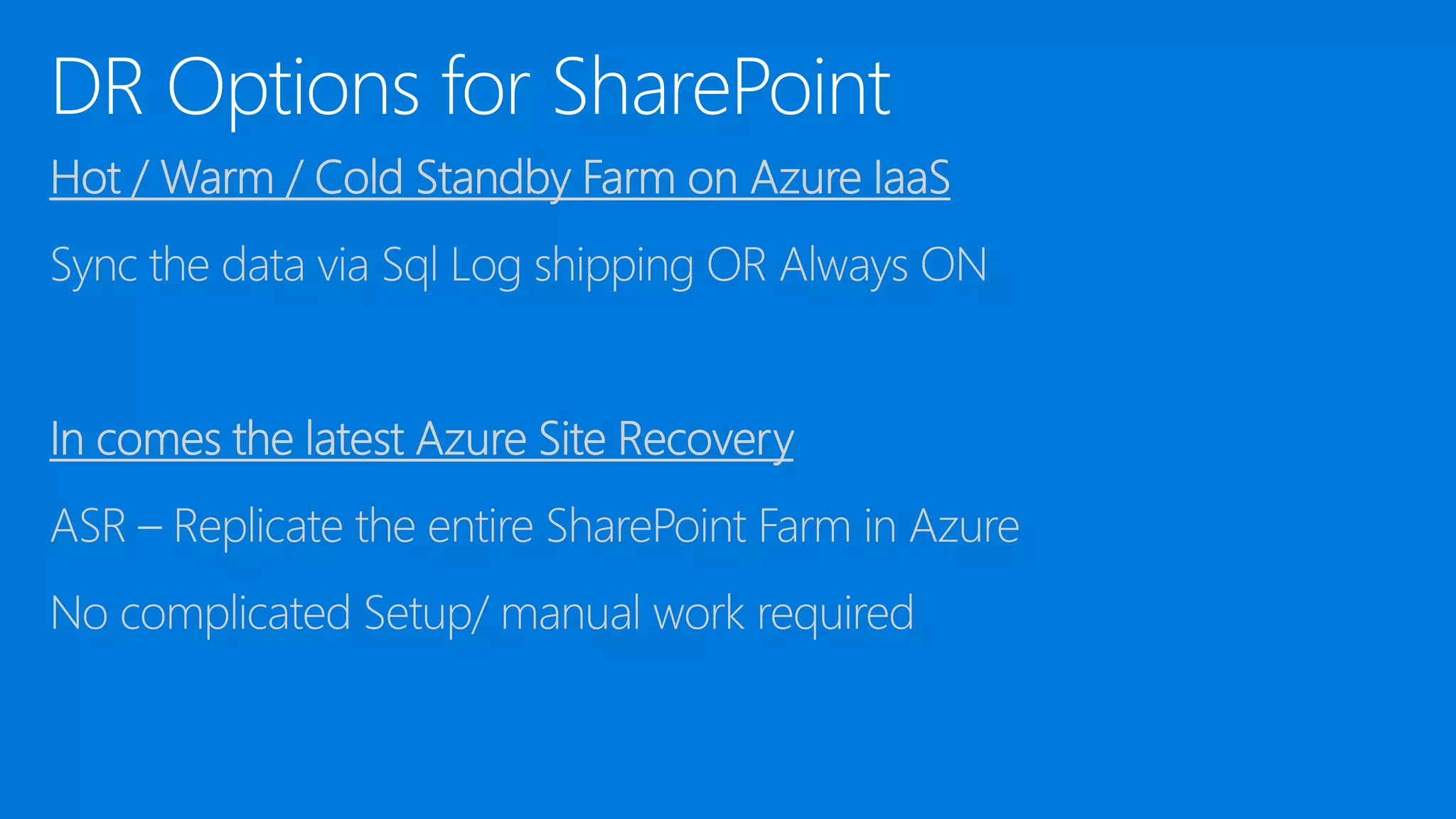 SharePoint Disaster Recovery in Microsoft Azure | PPTX