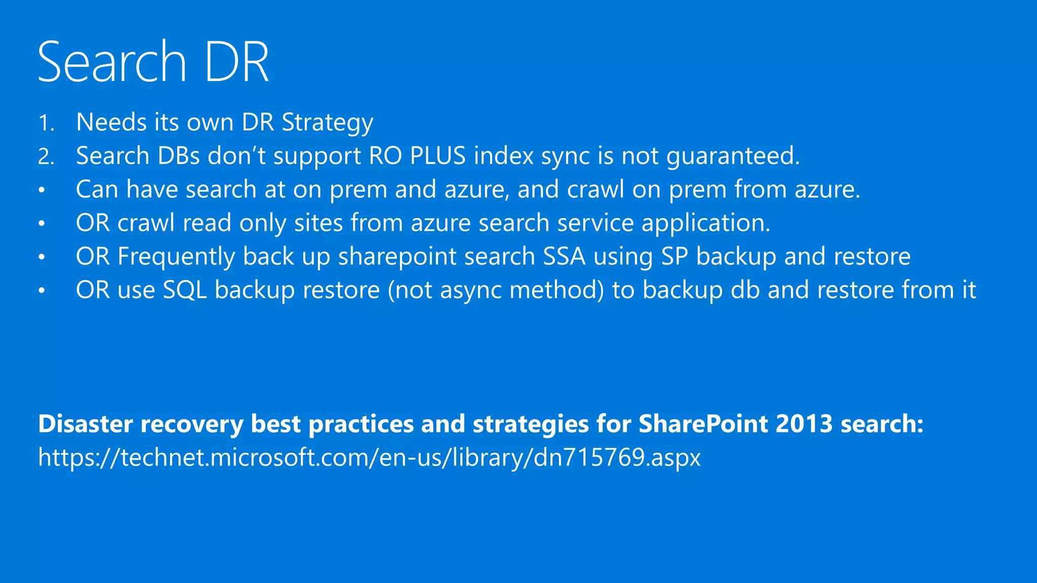 SharePoint Disaster Recovery in Microsoft Azure | PPTX
