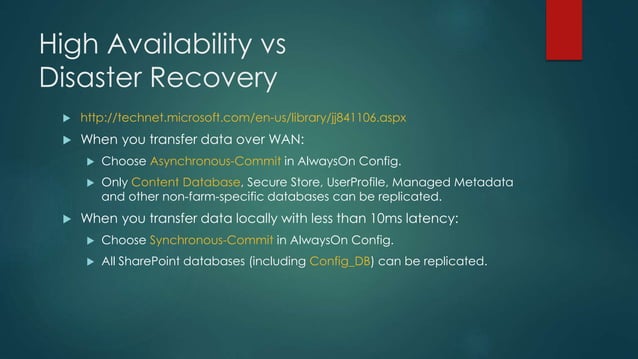 SharePoint Disaster Recovery with SQL AlwaysOn | PPT