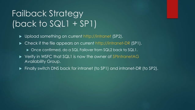 SharePoint Disaster Recovery with SQL AlwaysOn | PPT