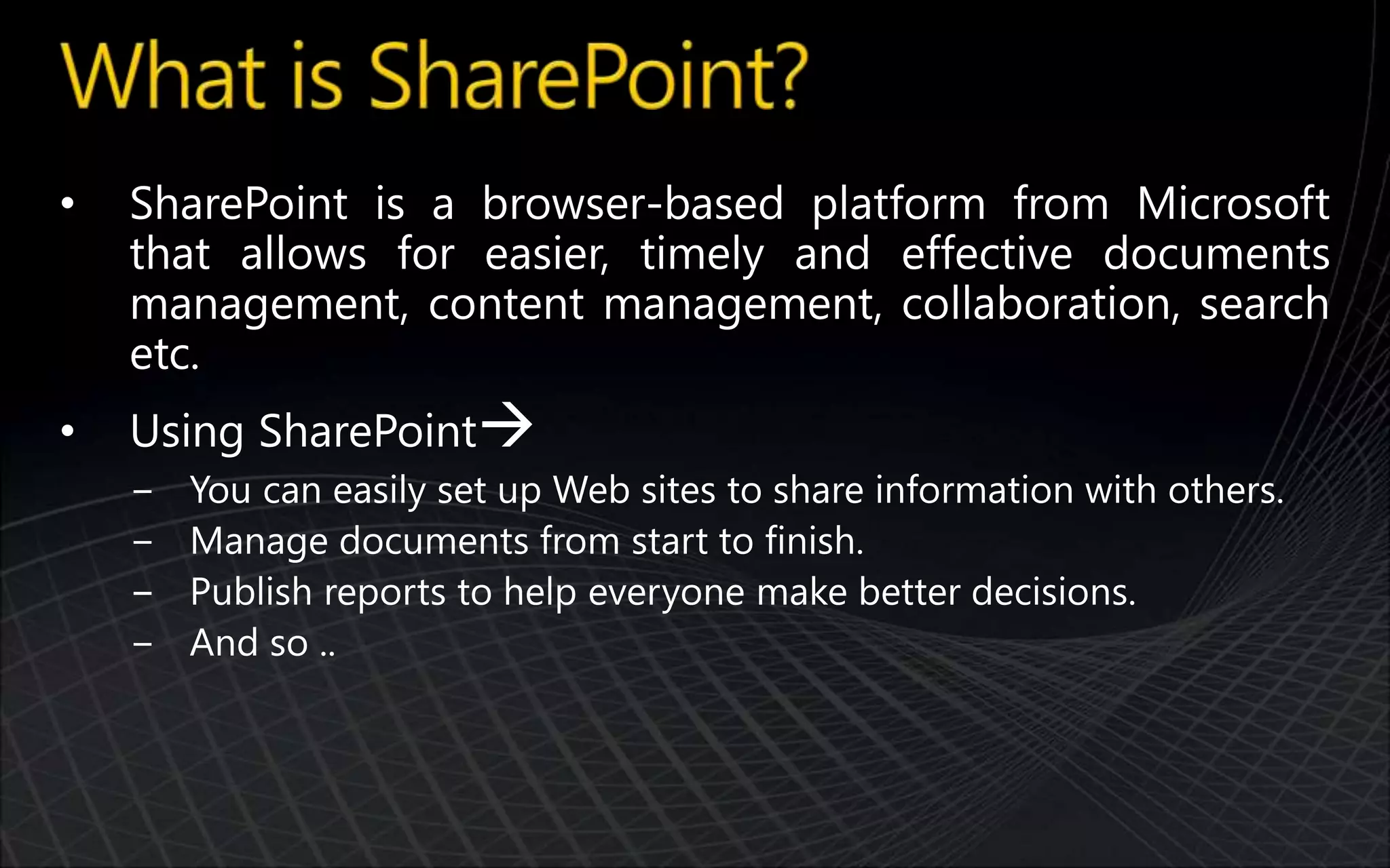 SharePoint 2010 Overview - SharePoint Egypt | PPTX