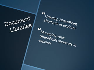 Share point end user training | PPT