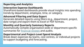 SharePoint Expense Reimbursement and Approval list | PPTX