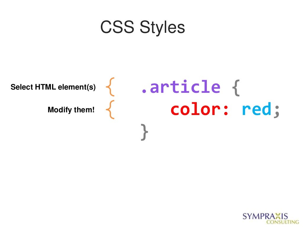 Css Styles Select Html Elements