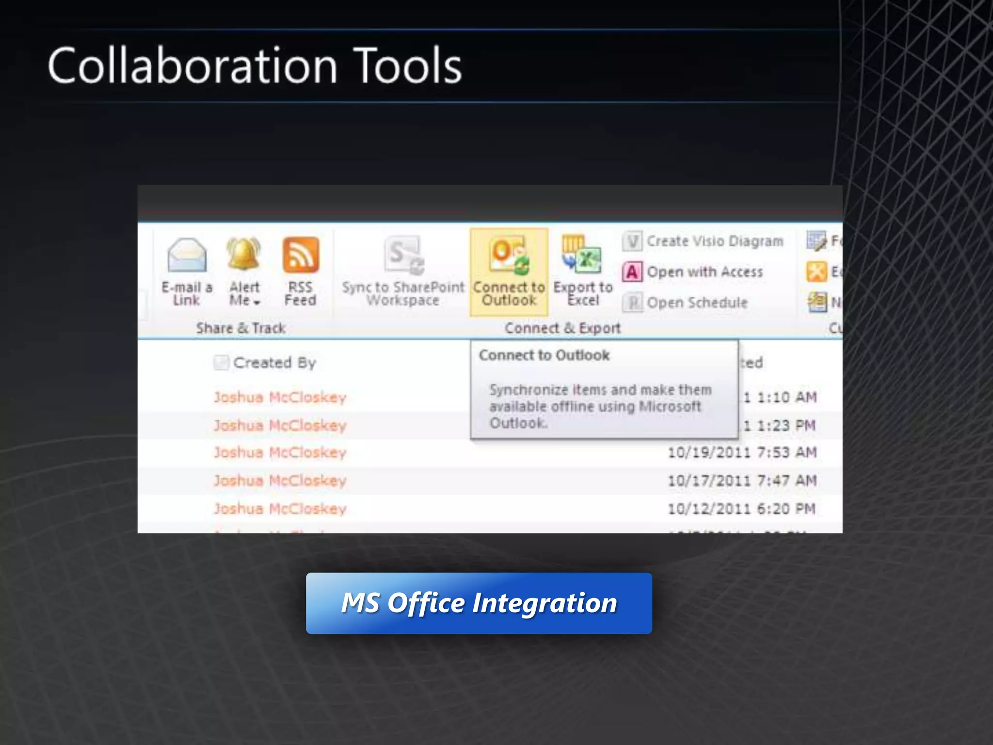 A SharePoint Solution | PPTX | Databases | Computer Software and Applications