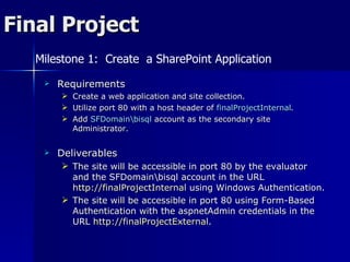 SharePoint Final Project | PPT