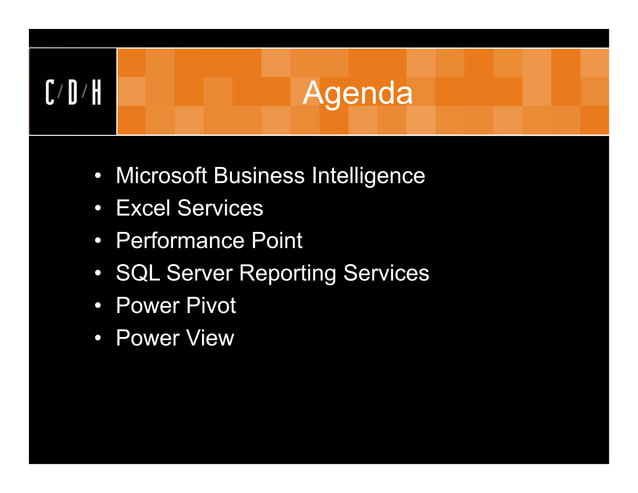 Business Intelligence in SharePoint | PPT