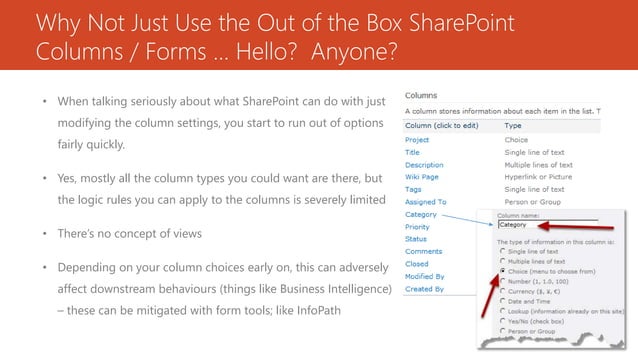 SharePoint Forms & InfoPath – Go with what you know | PPT