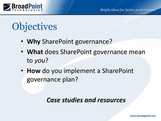 SharePoint Governance Webinar Presentation | PPT