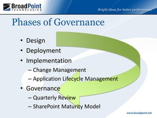 SharePoint Governance Webinar Presentation | PPT