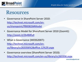 SharePoint Governance Webinar Presentation | PPT