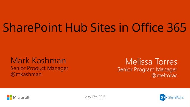 SharePoint hub sites in Microsoft 365 and SHarePoint | PPT
