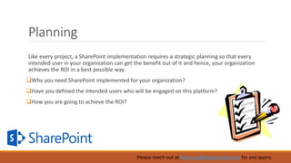 Sharepoint implementation quick points to grasp | PPT