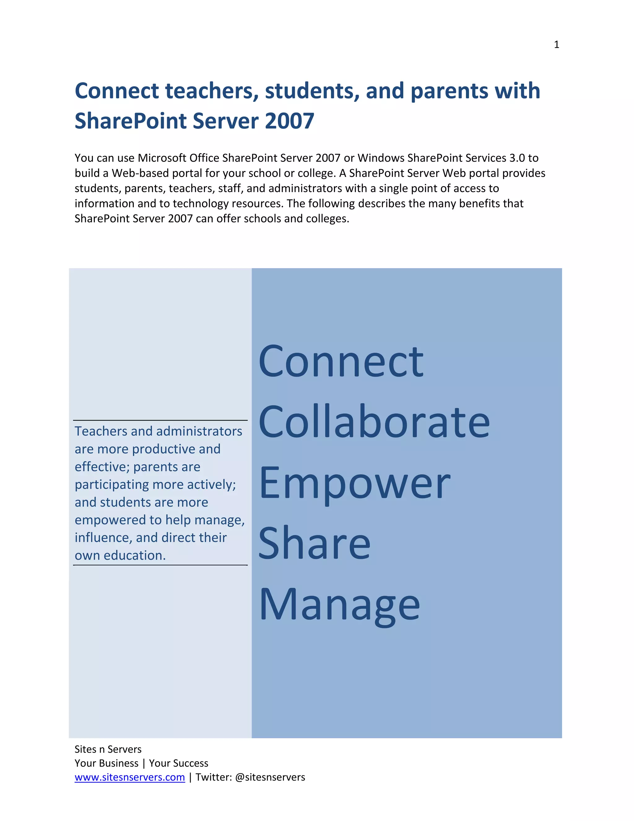 SharePoint in Schools | PDF