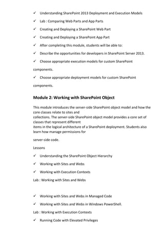 SharePoint Developer Training in Noida | PDF