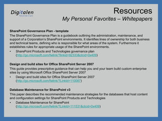 sharepoint_it_governance best practice and methodology | PPT