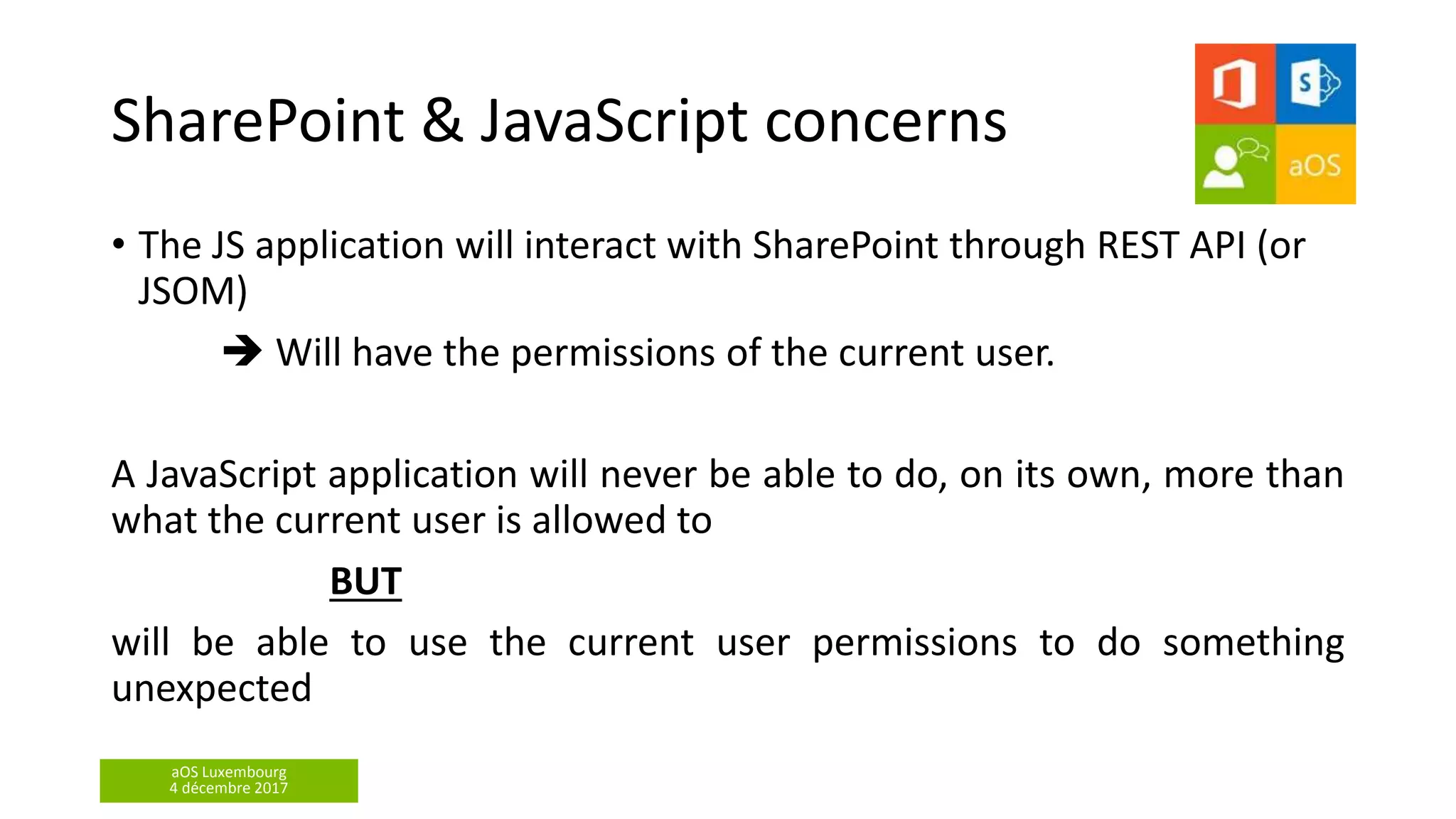 SharePoint and javascript – modern development | PPT