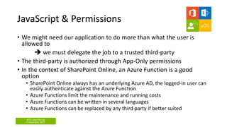 SharePoint and javascript – modern development | PPT