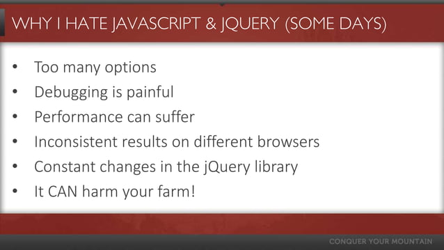 (Updated) SharePoint & jQuery Guide | PPT