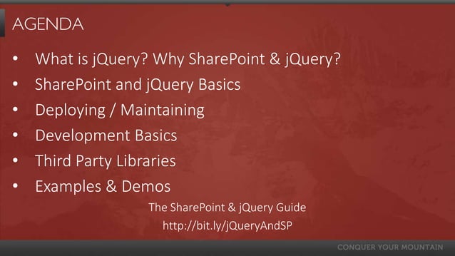 (Updated) SharePoint & jQuery Guide | PPT