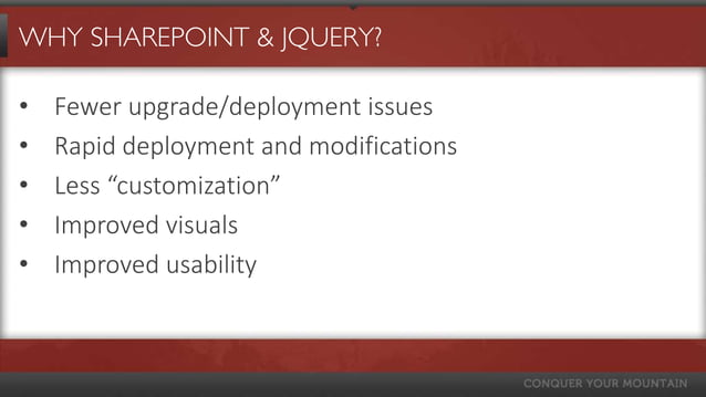 (Updated) SharePoint & jQuery Guide | PPT
