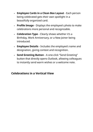 Employee Recognition Made Easy: SharePoint Celebration Web Parts | DOCX