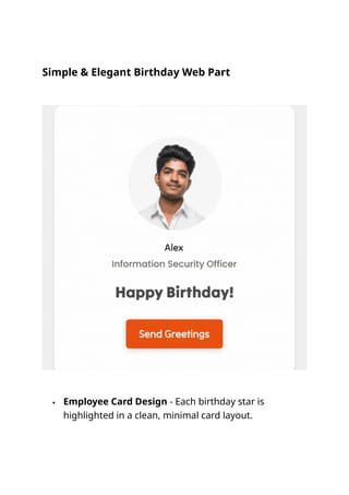 Employee Recognition Made Easy: SharePoint Celebration Web Parts | DOCX