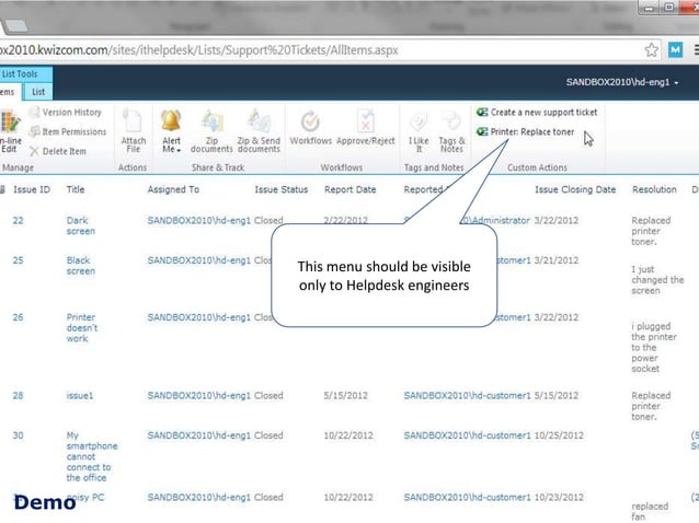 Kwizcom Sharepoint List Custom Actions Feature Product Overview Pptx Technology And Computing