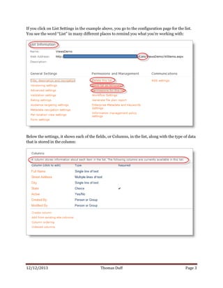 SharePoint Lists 101 (Text) | PDF