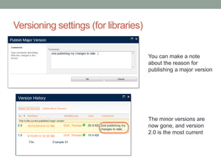 SharePoint 2010 List and Library General Settings | PPT