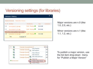 SharePoint 2010 List and Library General Settings | PPT