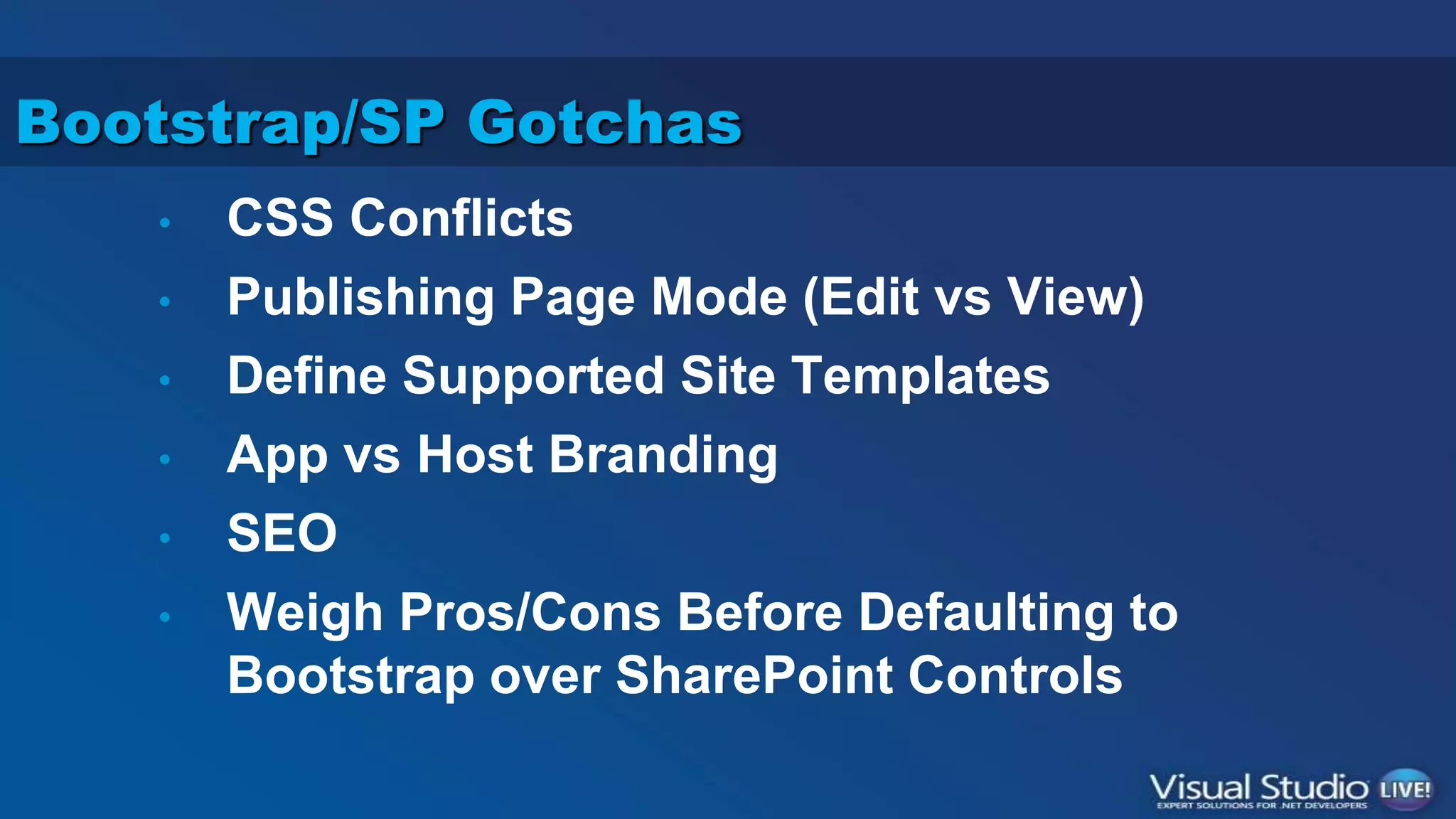 How to Improve the SharePoint UI Using Bootstrap 3 | PPT