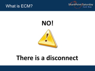 Share point meet ECM at SharePoint Saturday | PPT