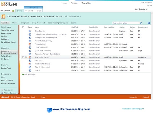 Sharepoint metadata workshop | PDF | Technology & Computing