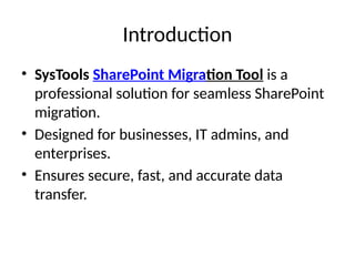 SharePoint to SharePoint Online Migration Tool | PPTX
