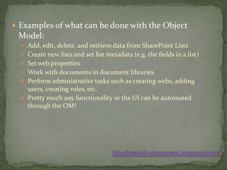Share Point Object Model | PPT