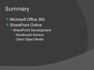 Sharepoint Online | PPT