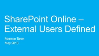 SharePoint Online - What is an external user | PPT