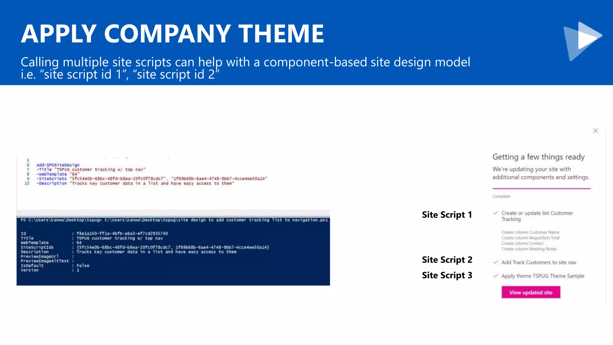 SharePoint Online Site Design and Site Scripts: The New Hotness #o365red | PPT
