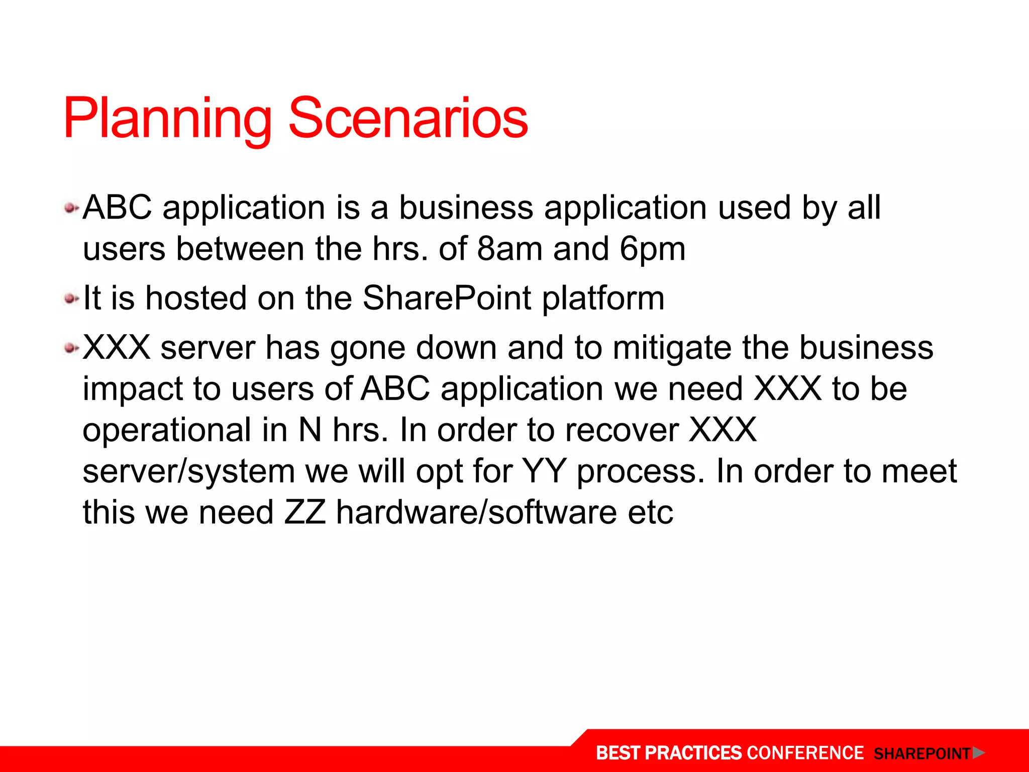 SharePoint Operations Framework - Planning and Guidance | PPT