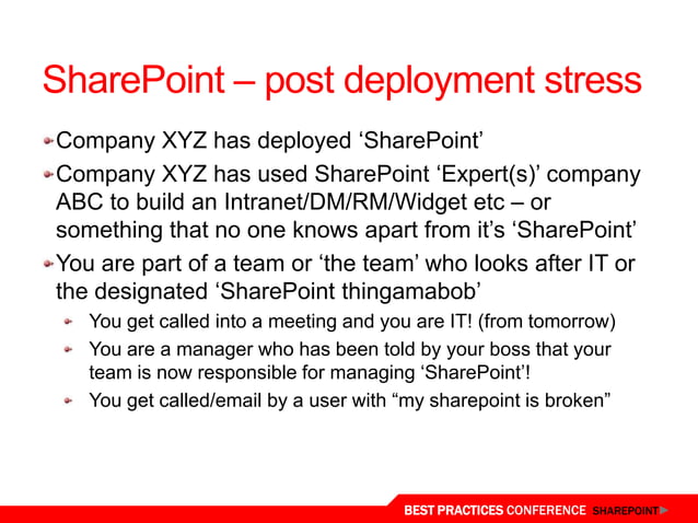 SharePoint Operations Framework - Planning and Guidance | PPT