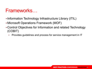 SharePoint Operations Framework - Planning and Guidance | PPT