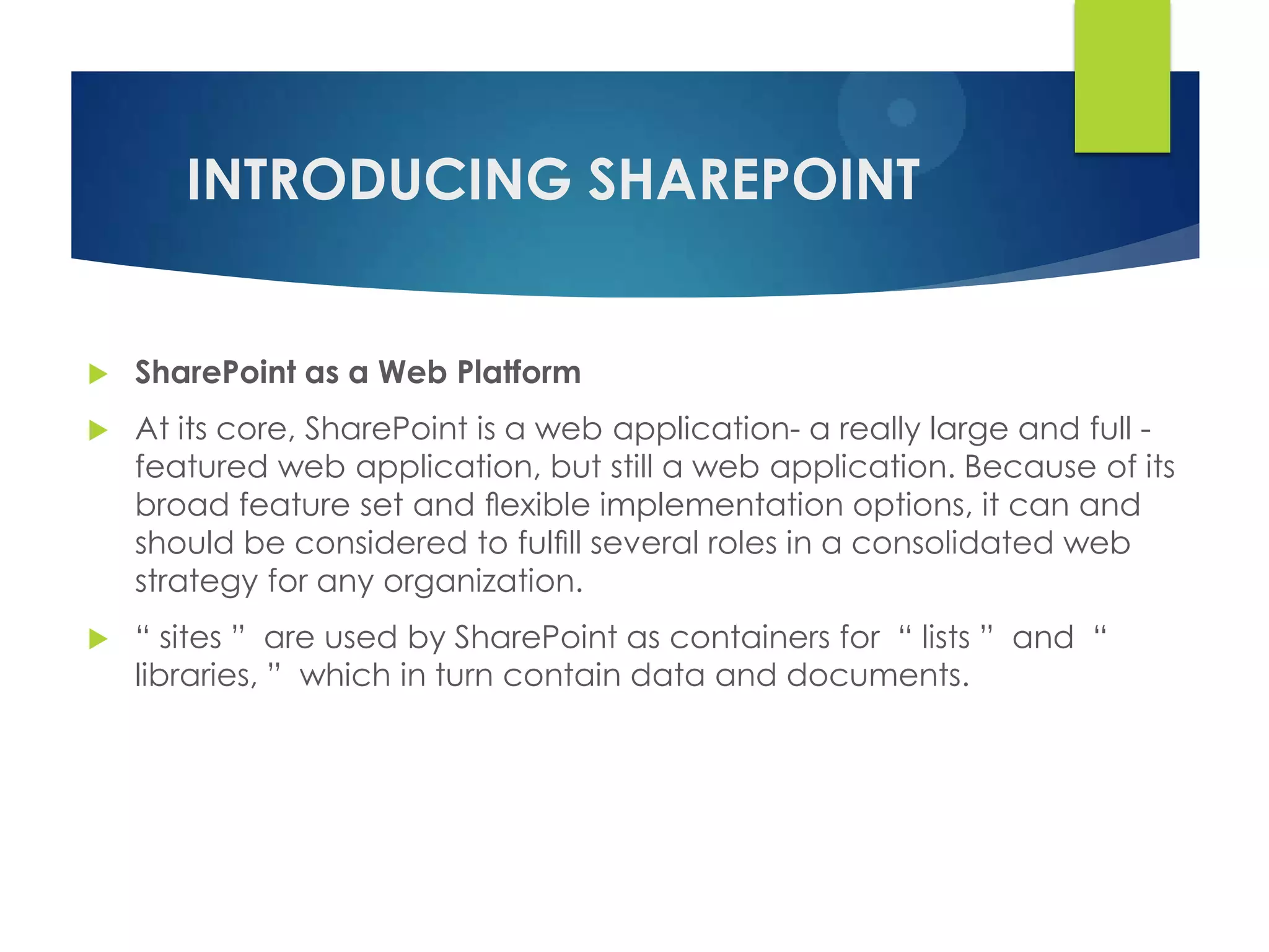 Share point overview | PPT