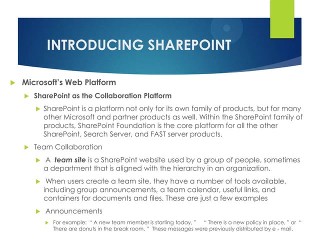 Share point overview | PPT