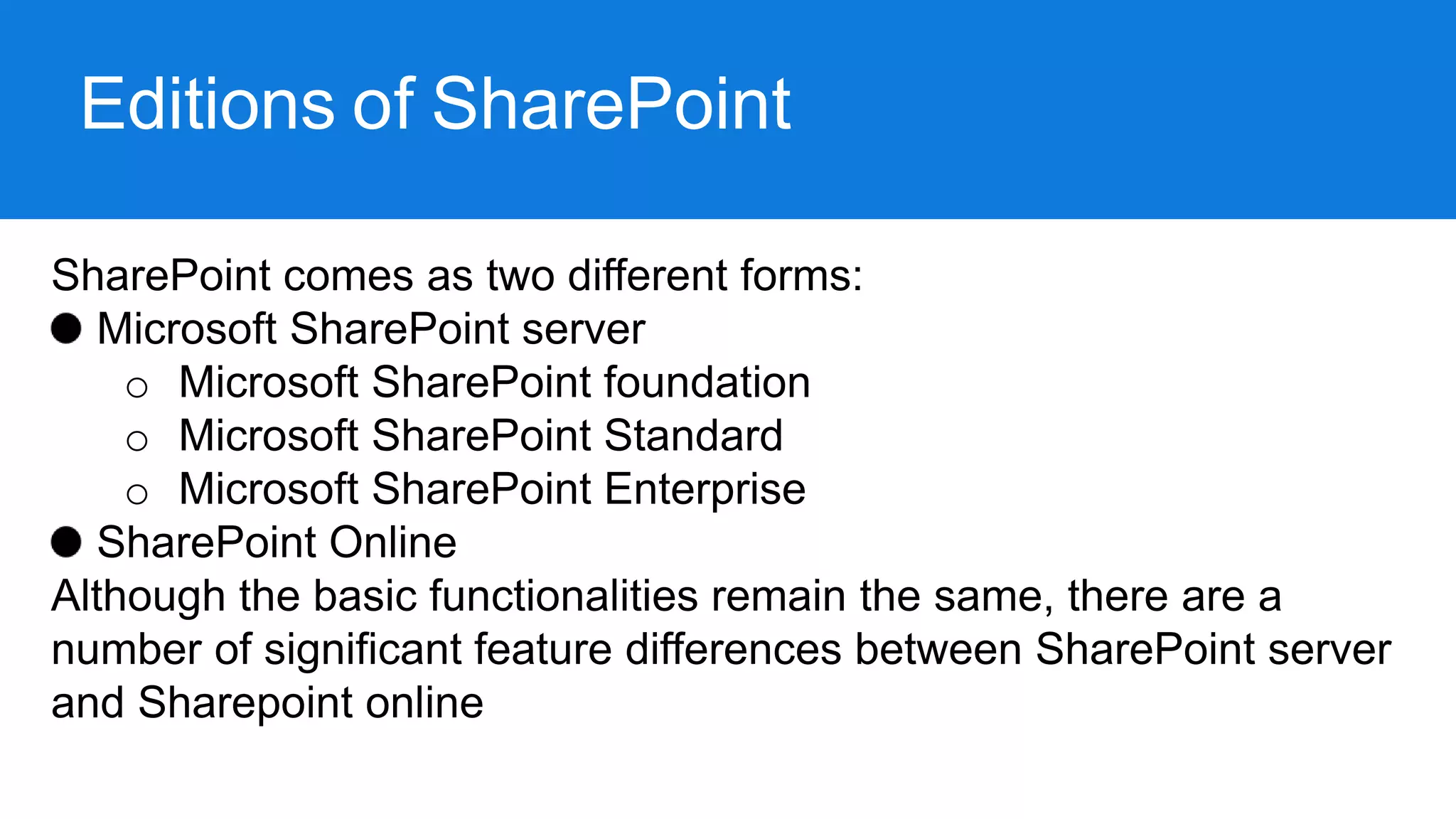 Sharepoint overview | PPTX